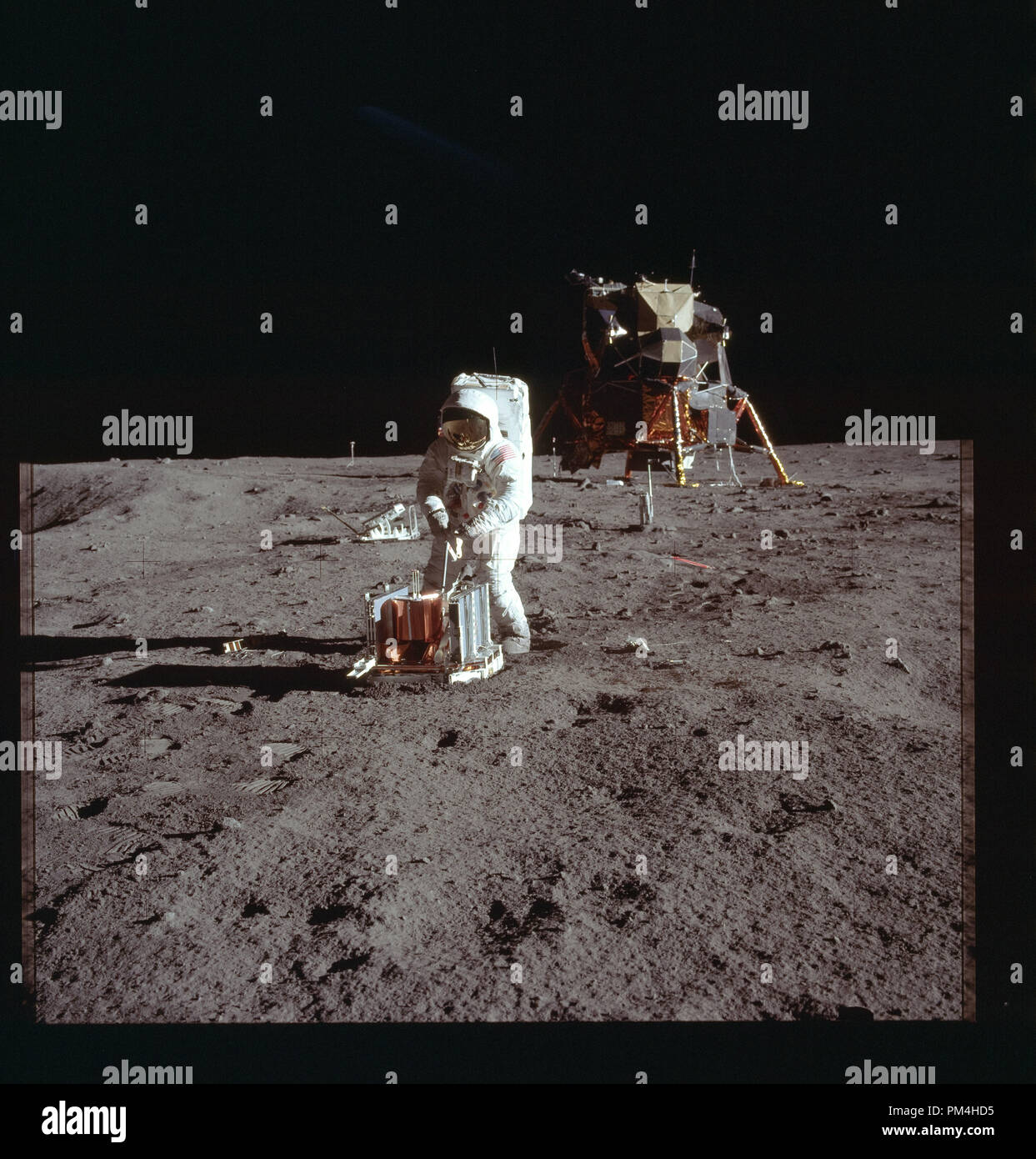 Apollo 11 Astronaut Edwin E. Aldrin Jr. (Buzz) during July 20, 1969's ...