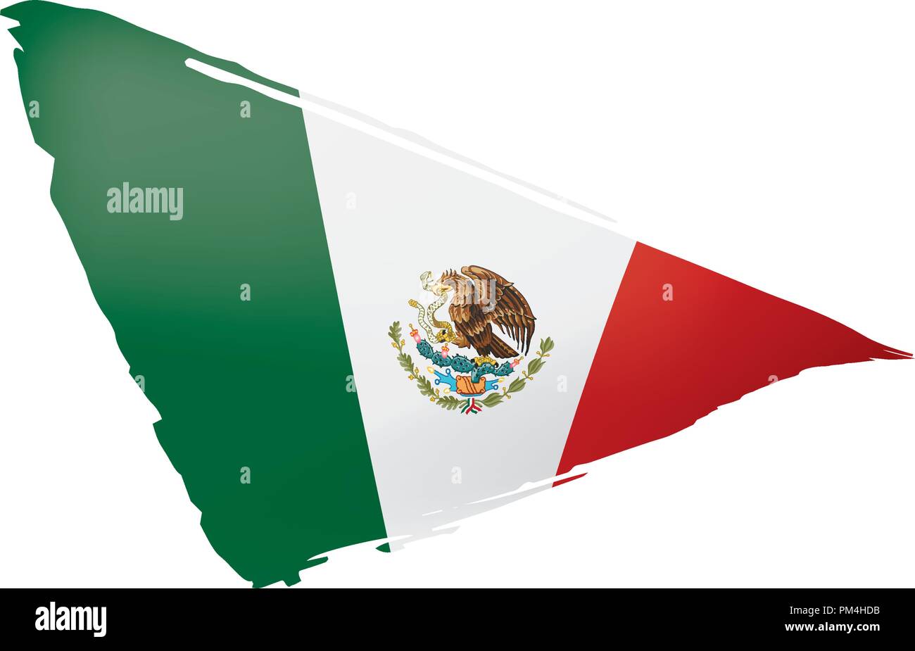 Mexican flag, vector illustration on a white background Stock Vector ...