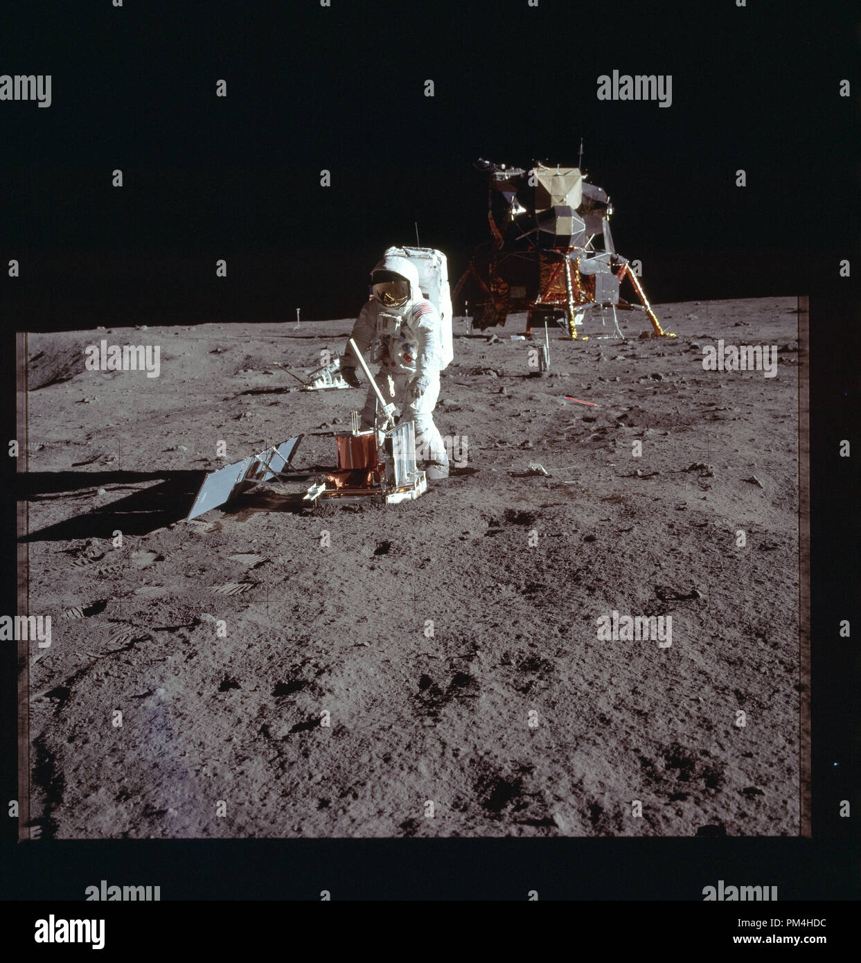 Apollo 11 Astronaut Edwin E. Aldrin Jr. (Buzz) during July 20, 1969's ...