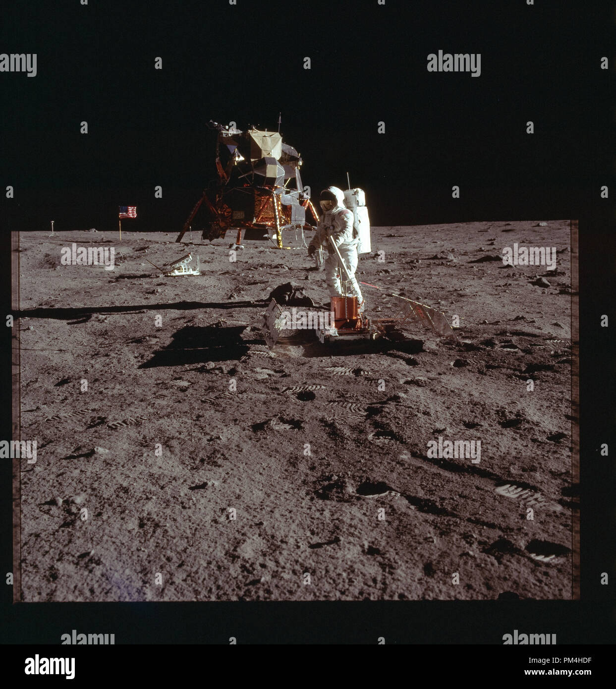 Apollo 11 Astronaut Edwin E. Aldrin Jr. (Buzz) during July 20, 1969's ...