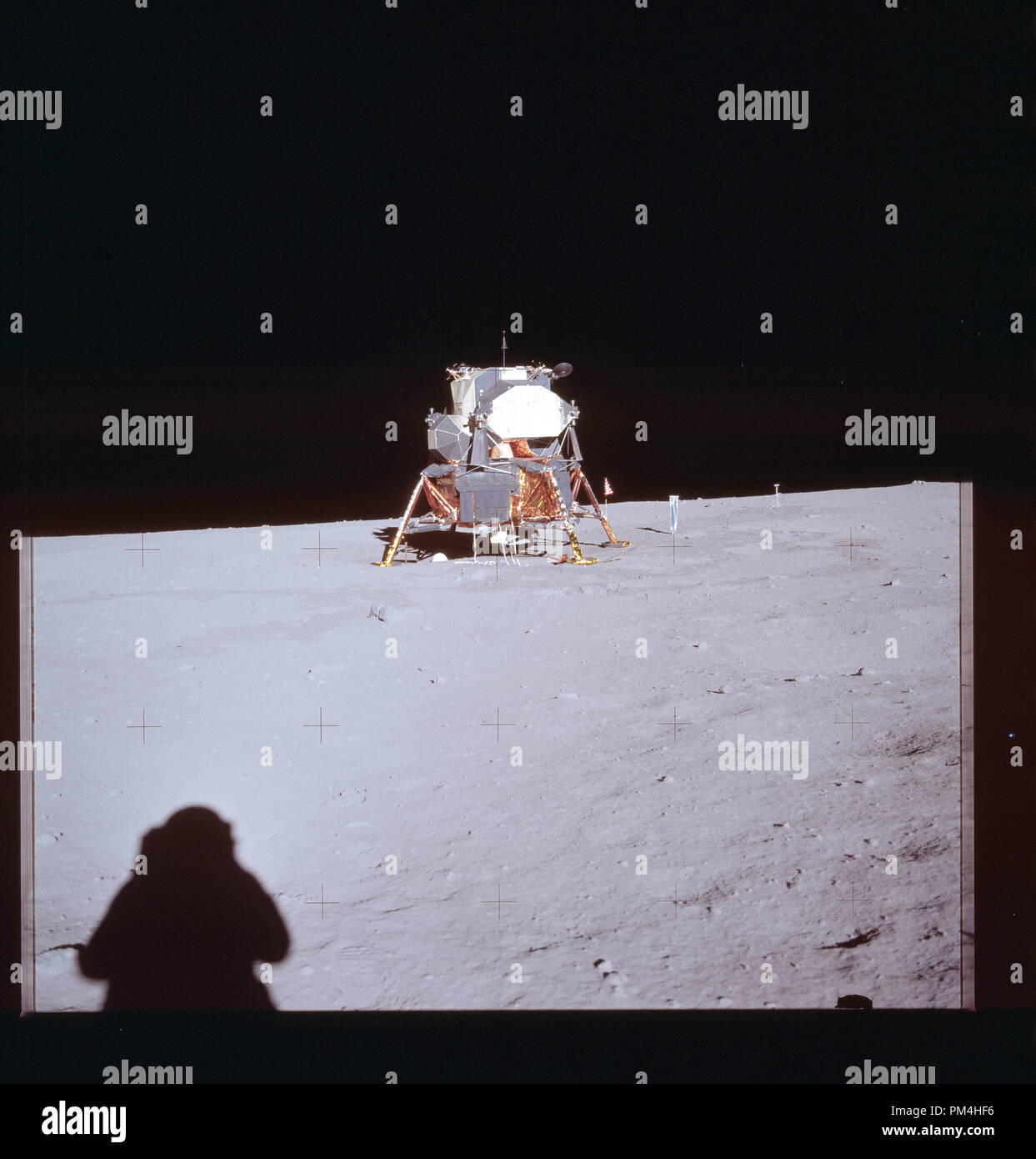 Apollo 11 Astronaut Neil A. Armstrong's shadow during July 20, 1969's ...