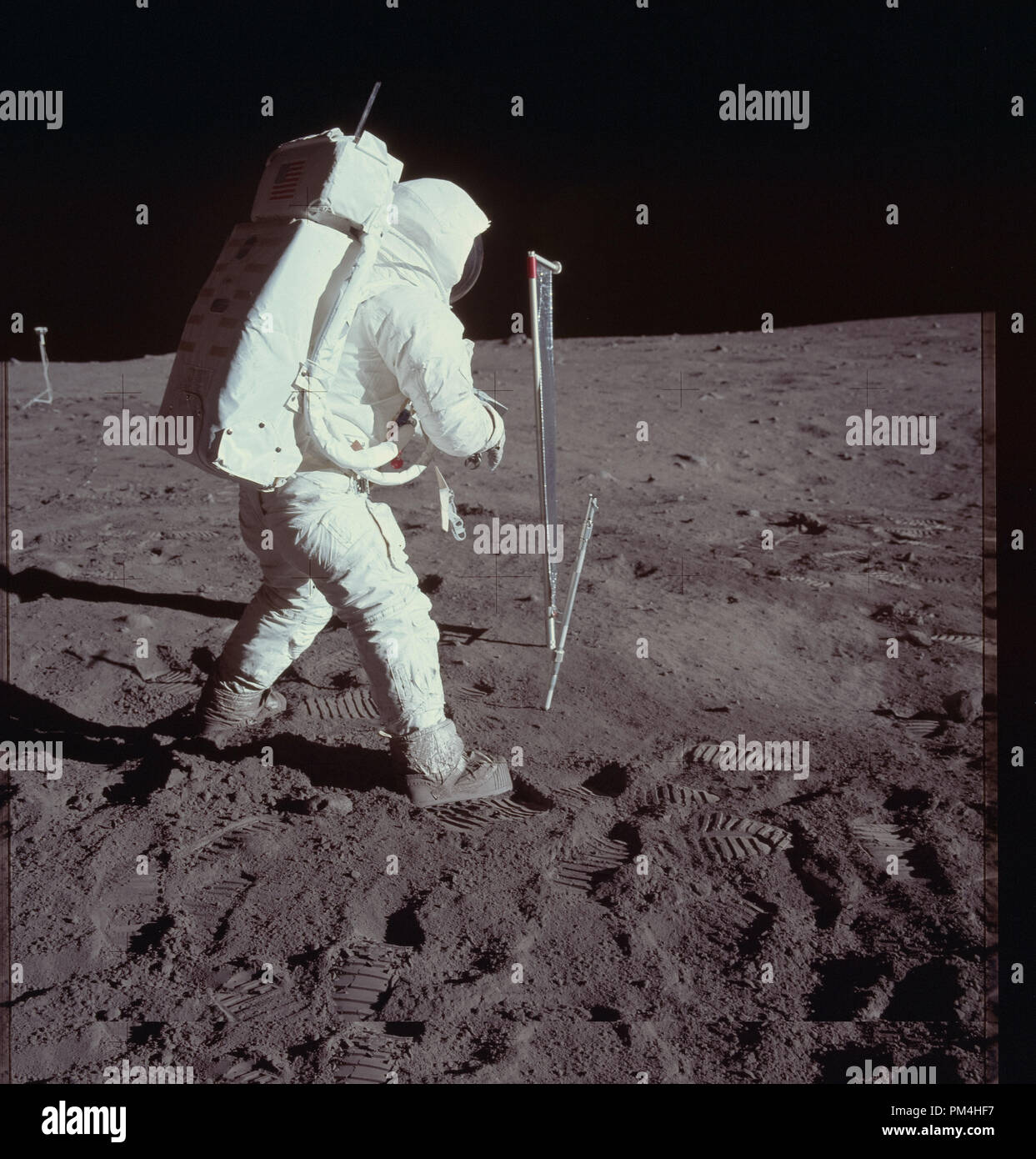 Apollo 11 Astronaut Edwin E. Aldrin Jr. (Buzz) during July 20, 1969's ...
