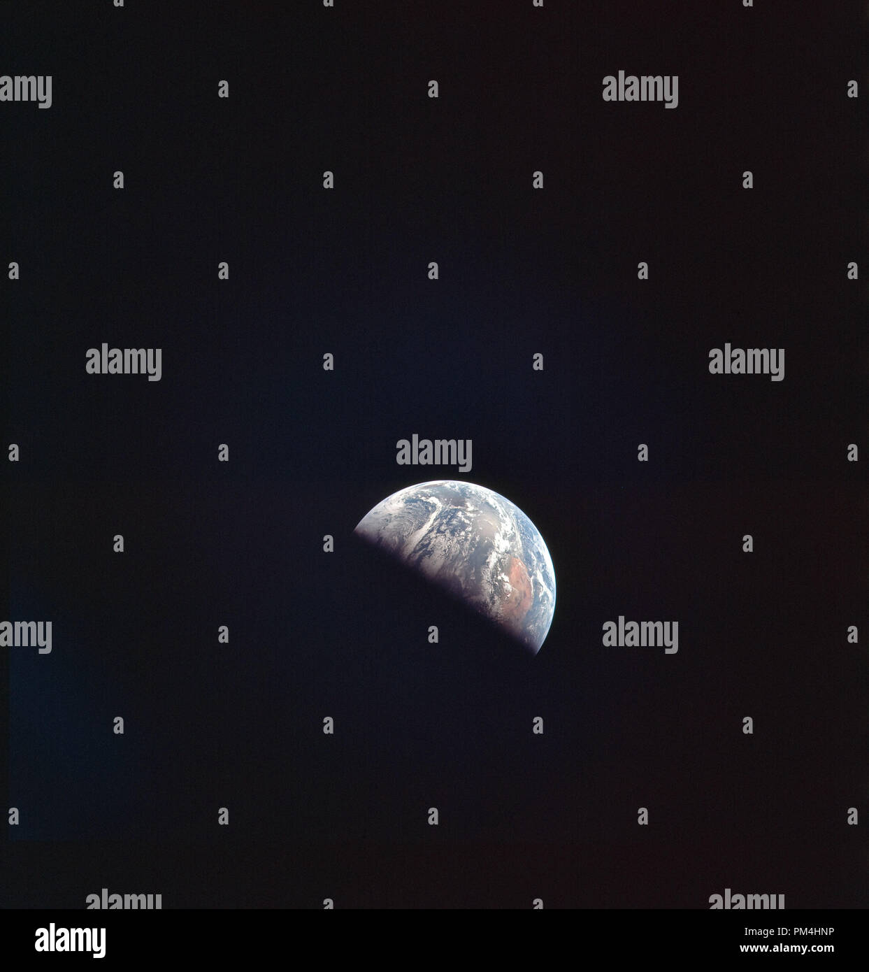 View of Earth from Apollo 11 on July 1969 during history making voyage ...