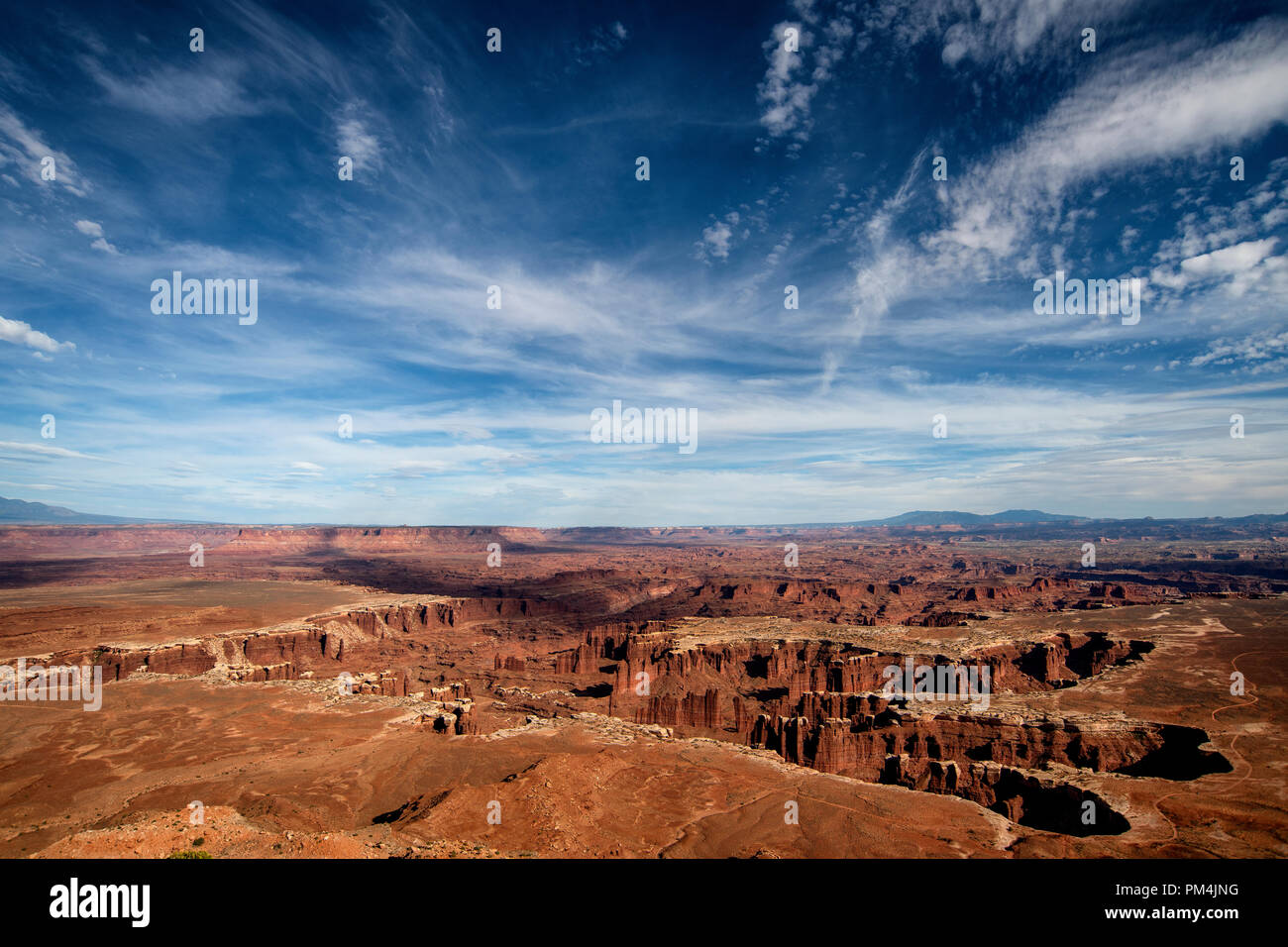 The view from Grand View Point Overlook Canyonlands National Park, Utah ...