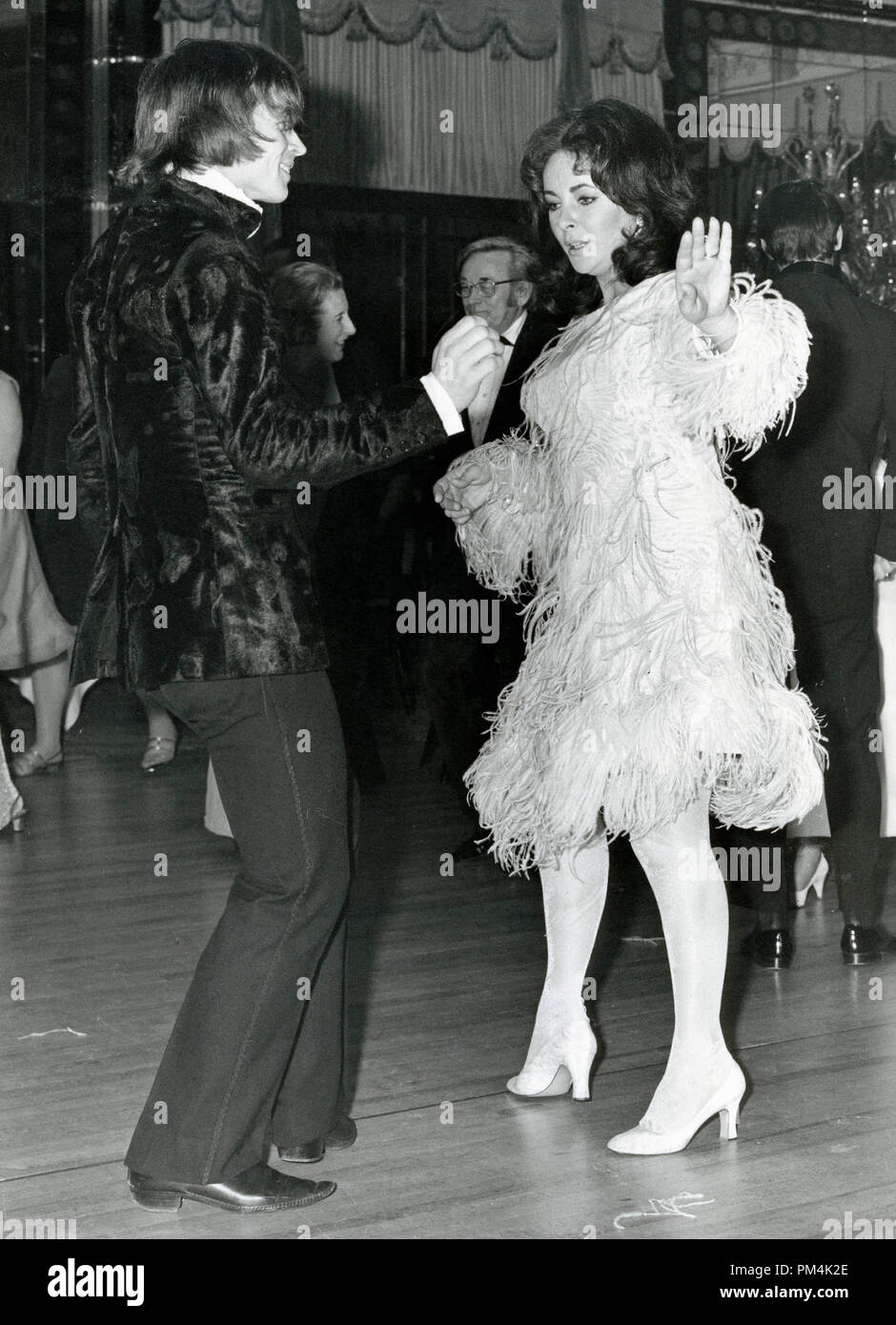 Elizabeth Taylor dancing with Rudolph Nureyev,1968. File Reference ...