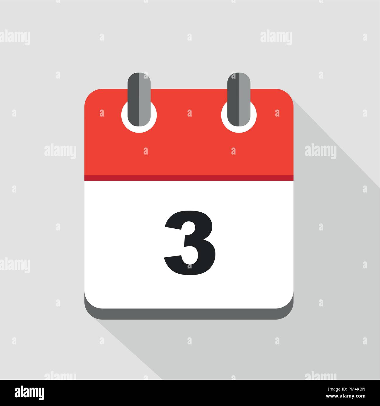 vector illustration of red calendar 3 icon EPS10 Stock Vector Image ...