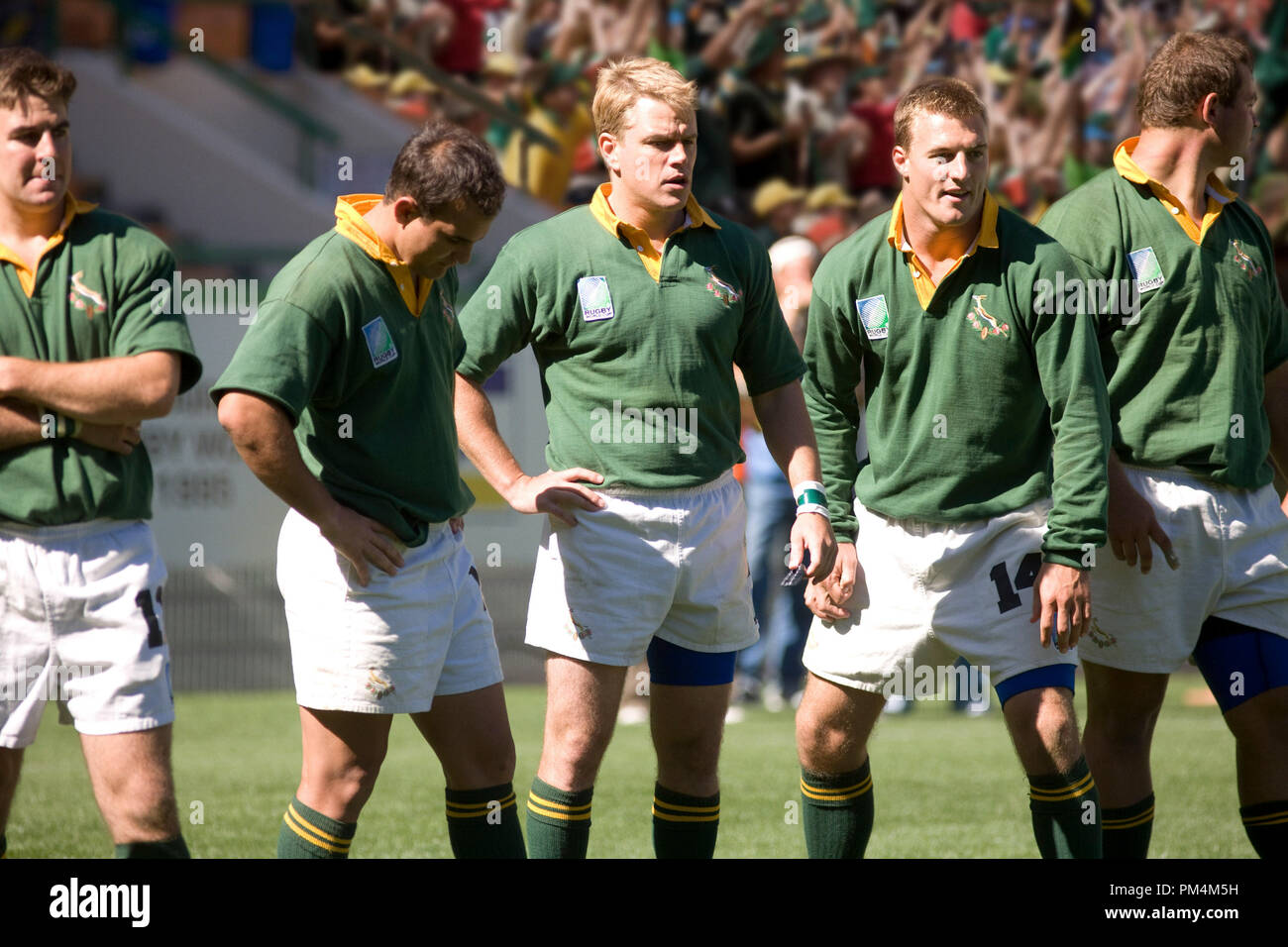 MATT DAMON (center) as Francois Pienaar in Warner Bros. Pictures’ and ...