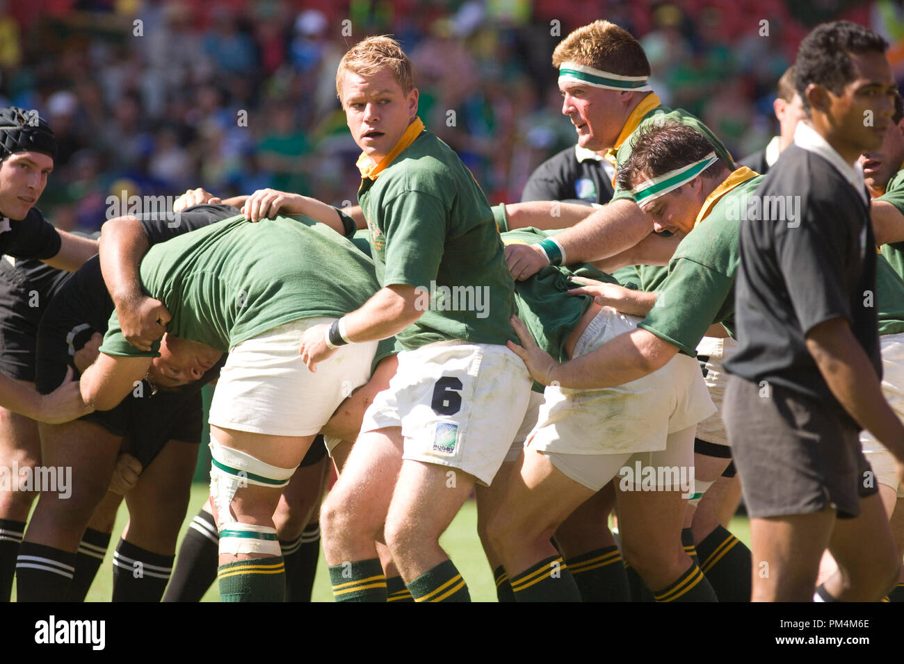MATT DAMON (center) as Francois Pienaar in Warner Bros. Pictures’ and ...