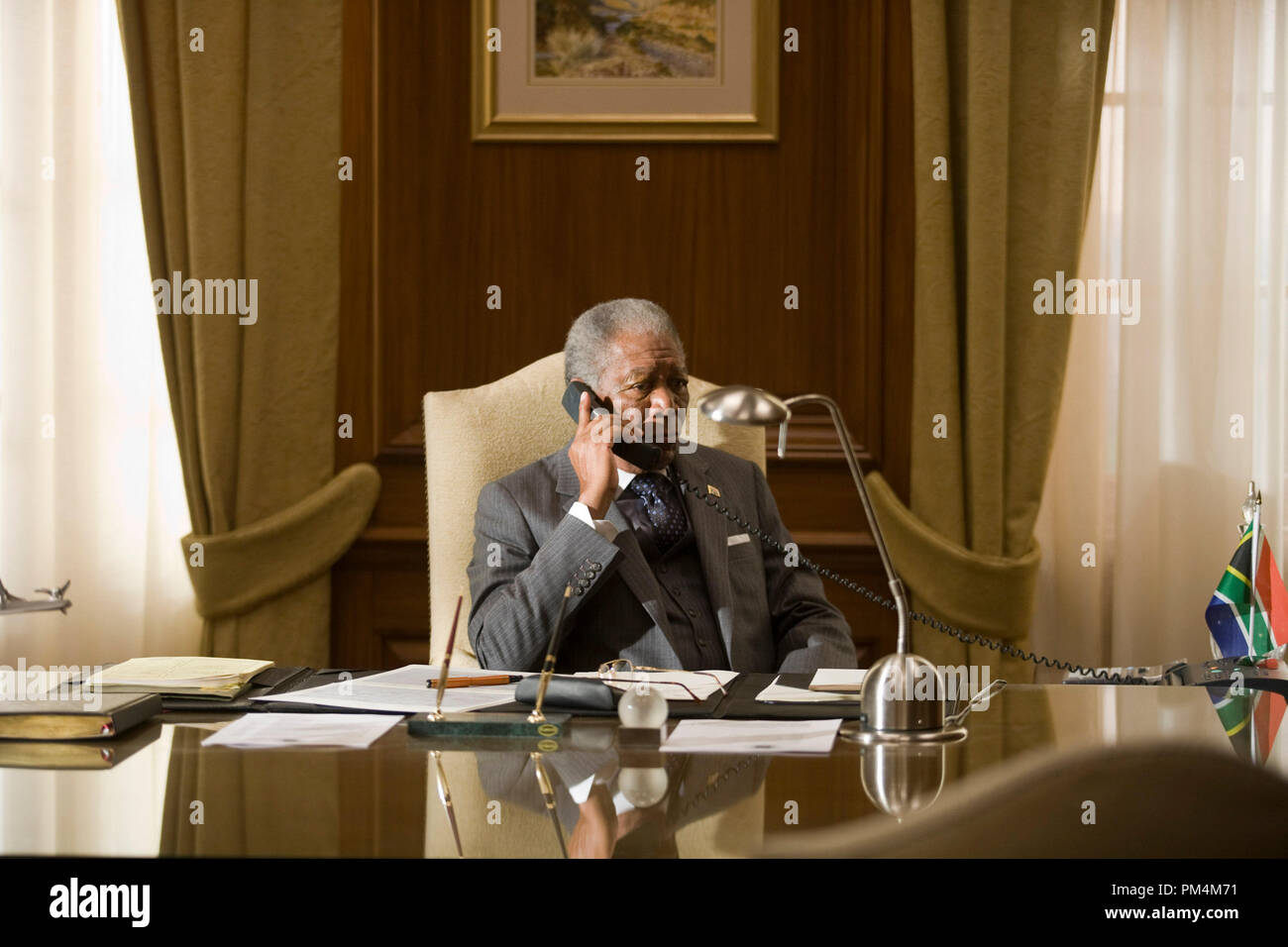 MORGAN FREEMAN as Nelson Mandela in Warner Bros. Pictures’ and Spyglass ...