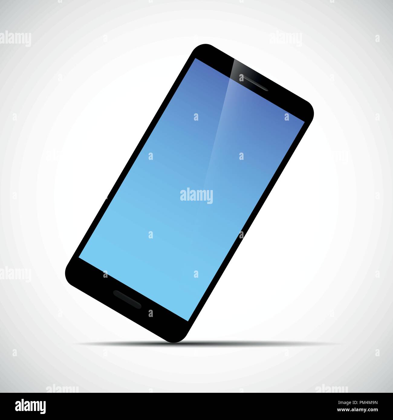 Phone blue screen mockup Stock Vector Images - Alamy
