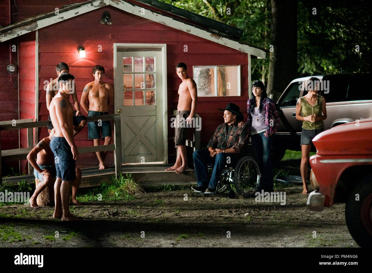 (L to R) ALEX MERAZ, BOOBOO STEWART (seated), KIOWA GORDON, TYSON ...