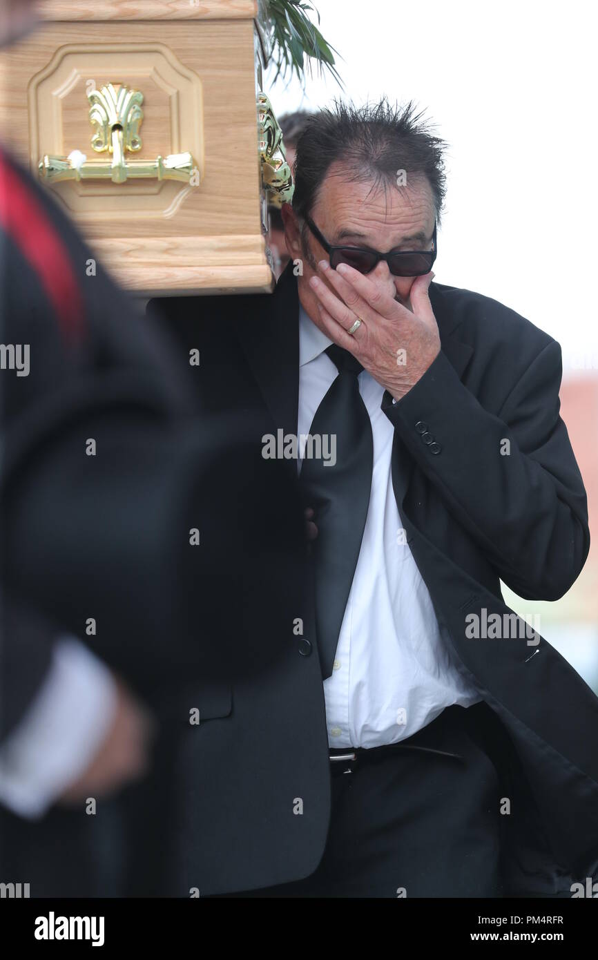 The funeral of Barry Elliott, one half of children's comedy duo the ...