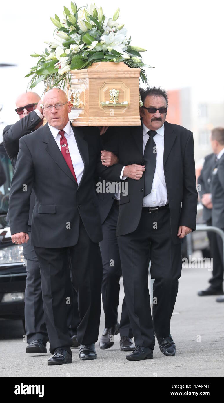 The funeral of Barry Elliott, one half of children's comedy duo the ...