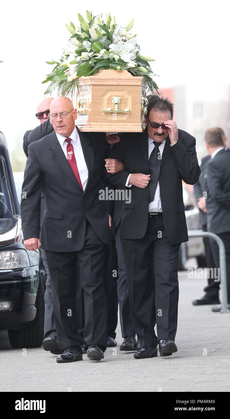The funeral of Barry Elliott, one half of children's comedy duo the ...