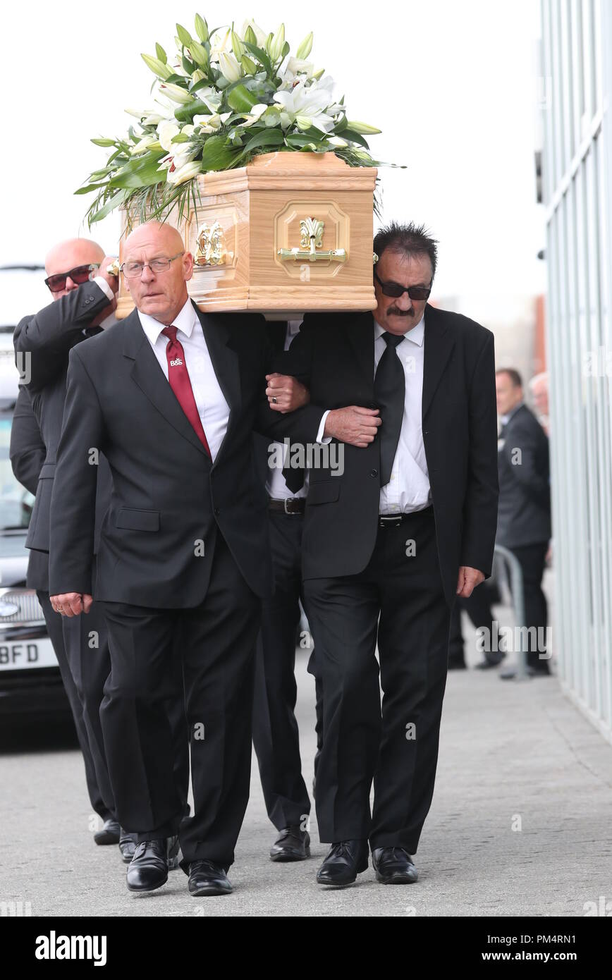 The funeral of Barry Elliott, one half of children's comedy duo the ...