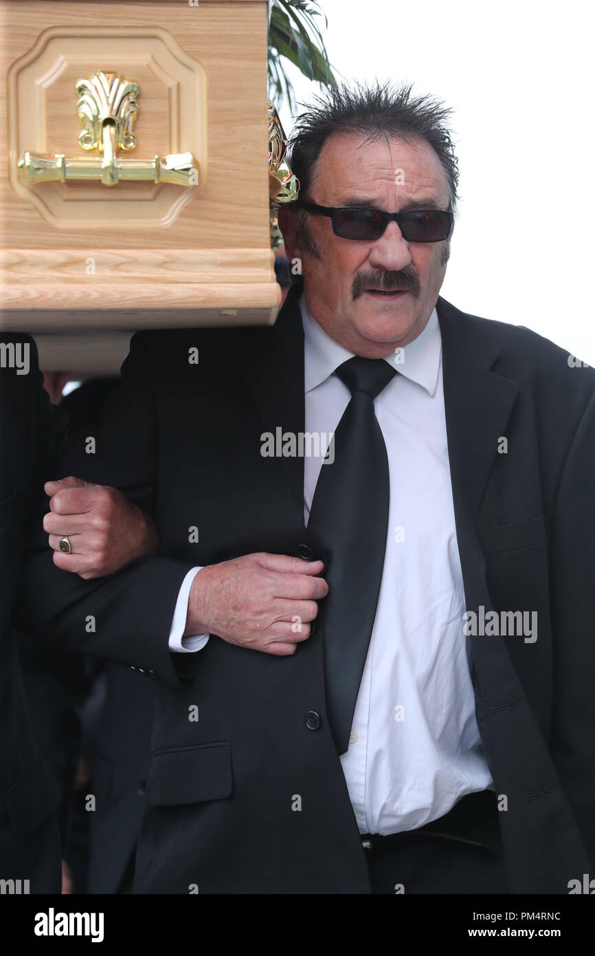 The funeral of Barry Elliott, one half of children's comedy duo the ...