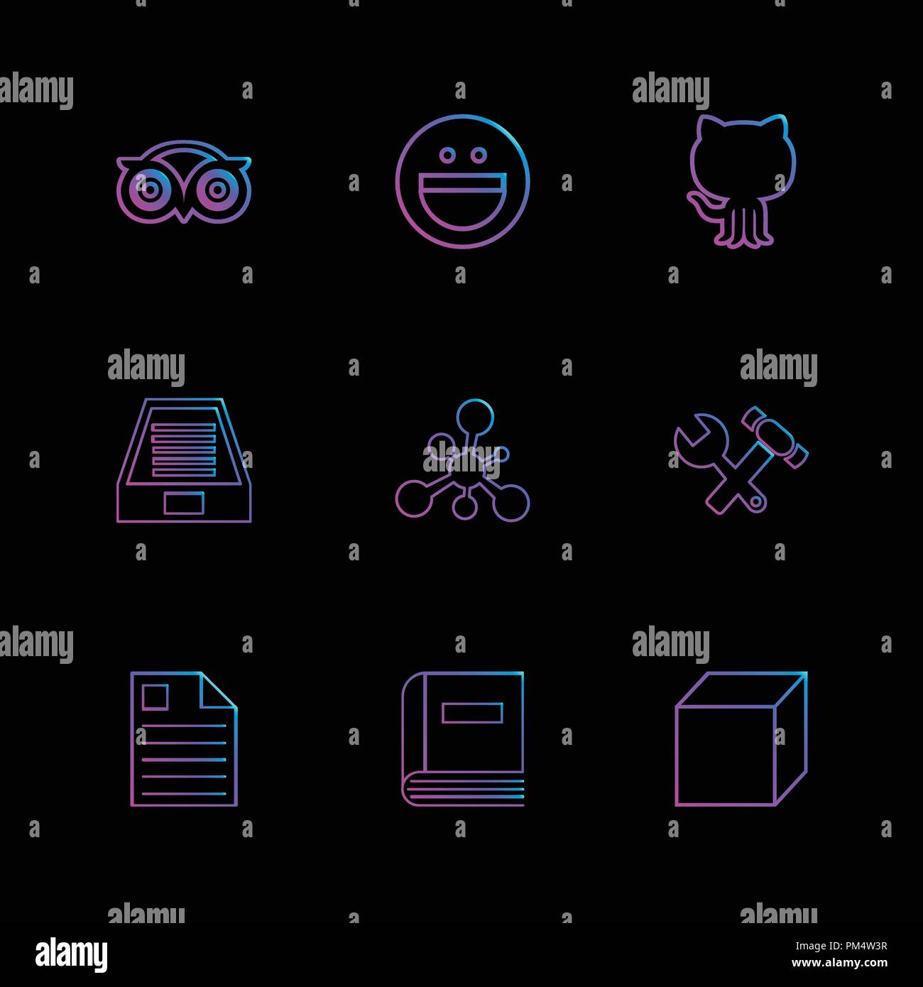 Github icon vector hi-res stock photography and images - Alamy