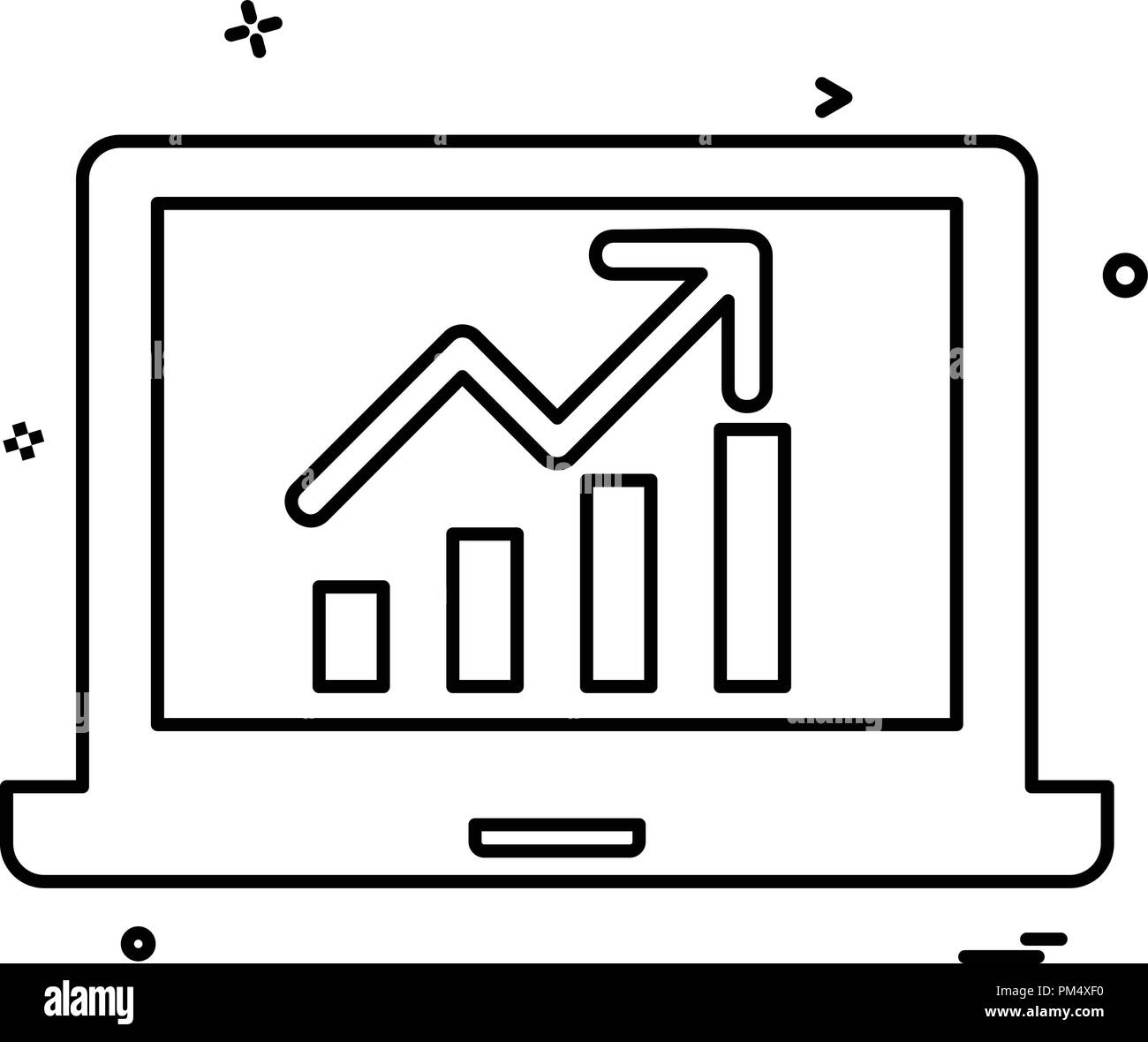 Laptop Graph icon design vector Stock Vector Image & Art - Alamy