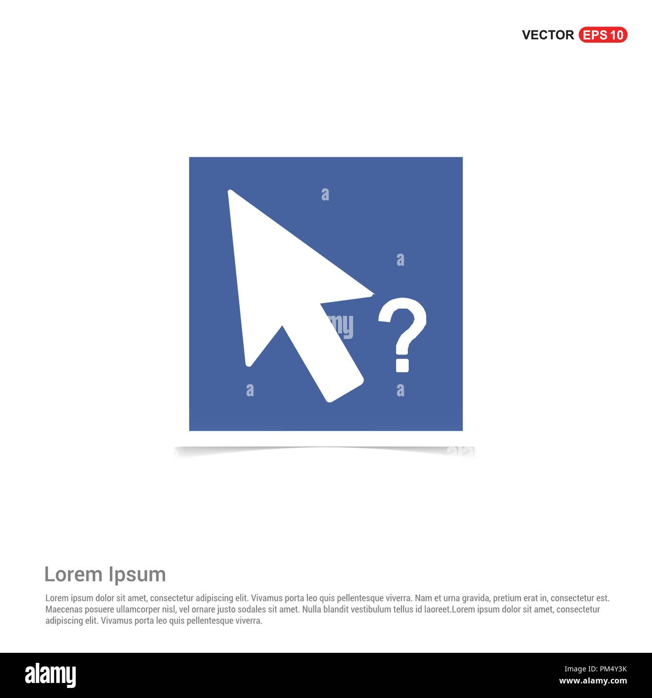 Mouse cursor question icon - Blue photo Frame Stock Vector Image & Art ...