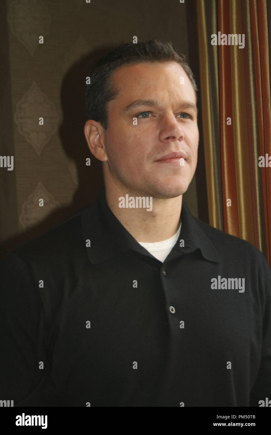 Matt Damon, December 3, 2009. Reproduction by American tabloids is ...