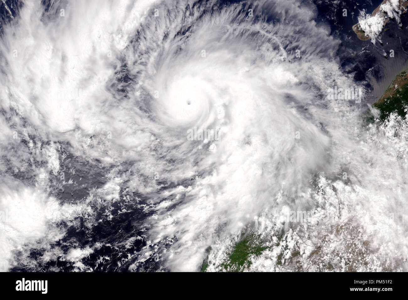 Typhoon over planet Earth - satellite photo. Elements of this image ...
