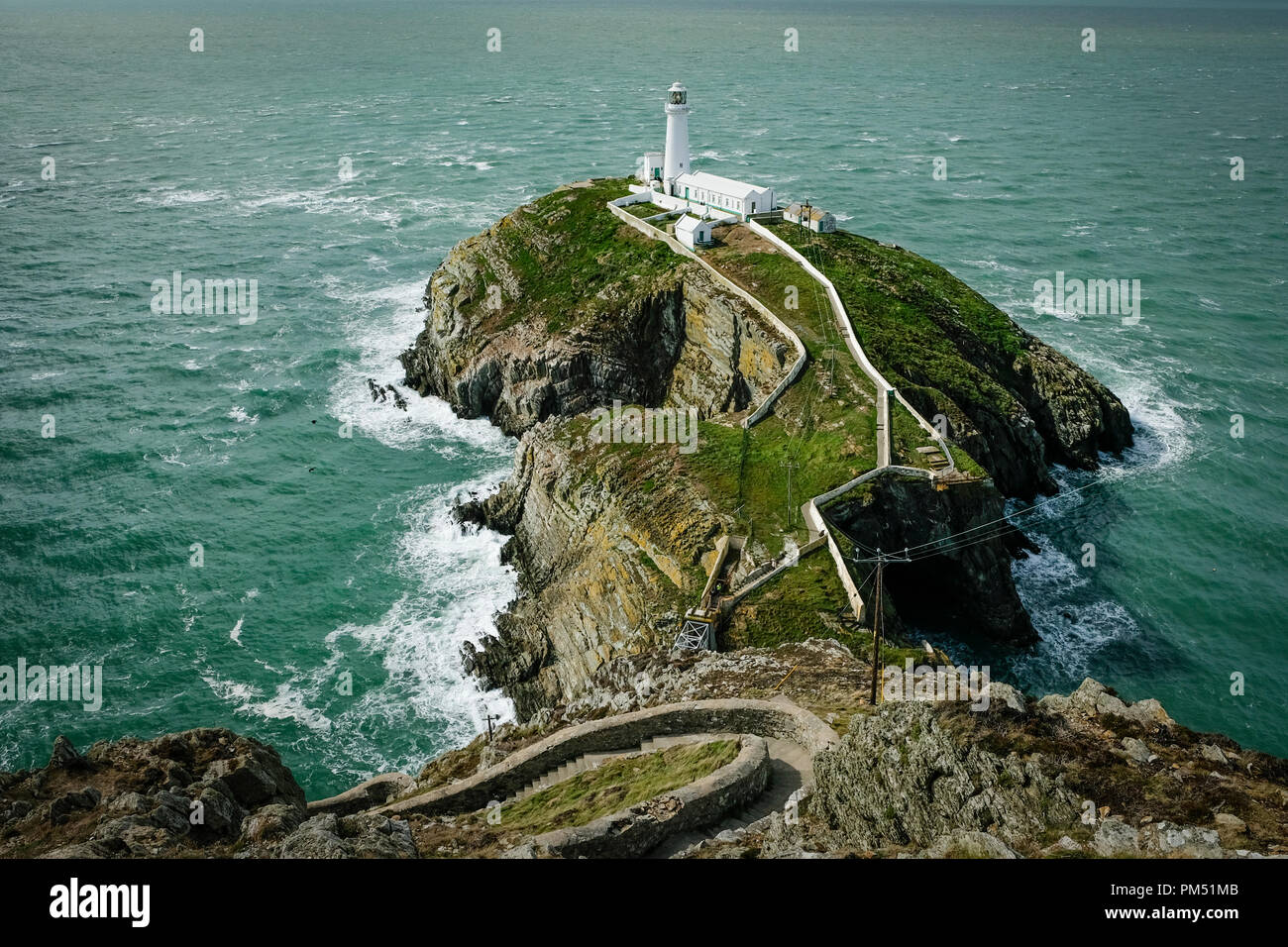 South Stack Lighthouse, Holy Island, Anglesey, Wales, UK Stock Photo ...