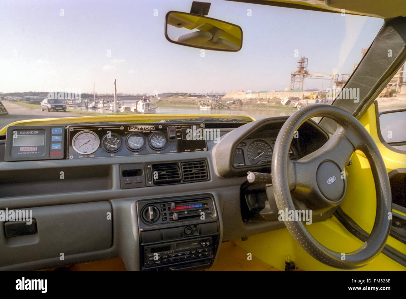 Tim Dutton in his Dutton Mariner aqua-car at Shoreham Stock Photo - Alamy