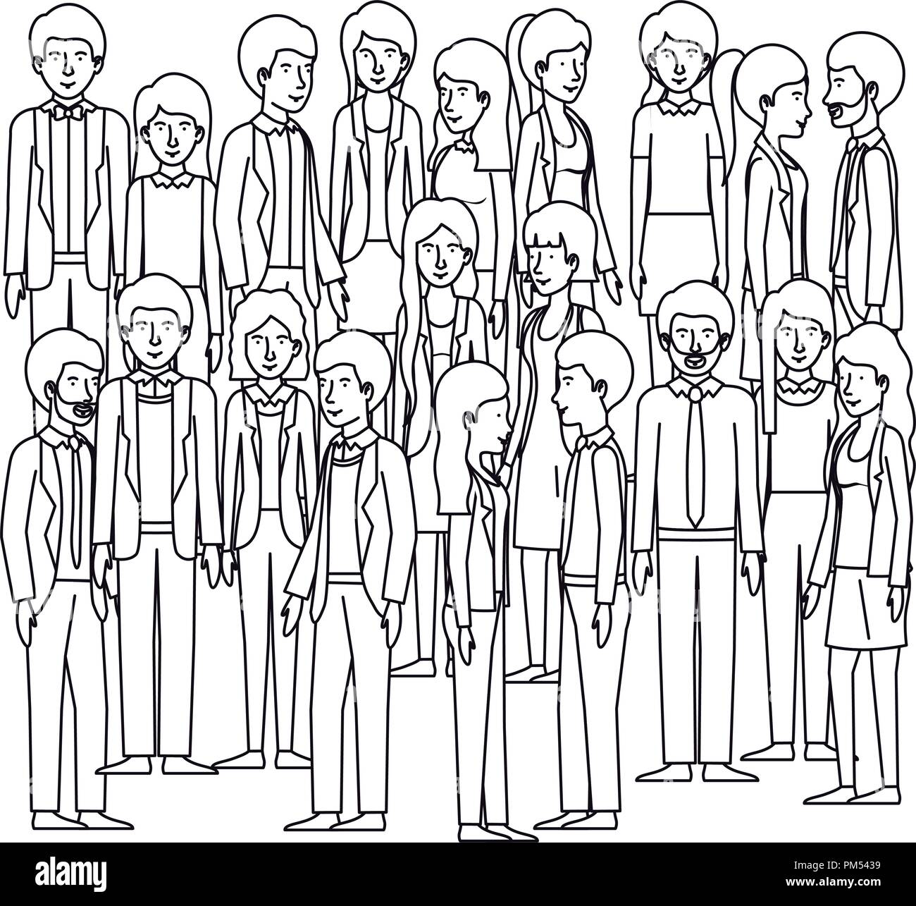 group of friends characters Stock Vector Image & Art - Alamy