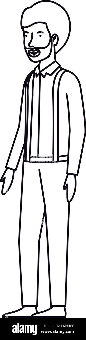 young man with beard avatar character Stock Vector Image & Art - Alamy