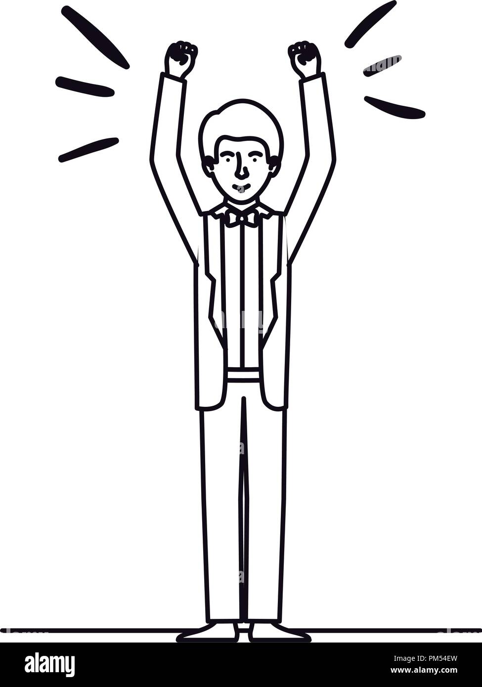 young man celebrating avatar character Stock Vector Image & Art - Alamy