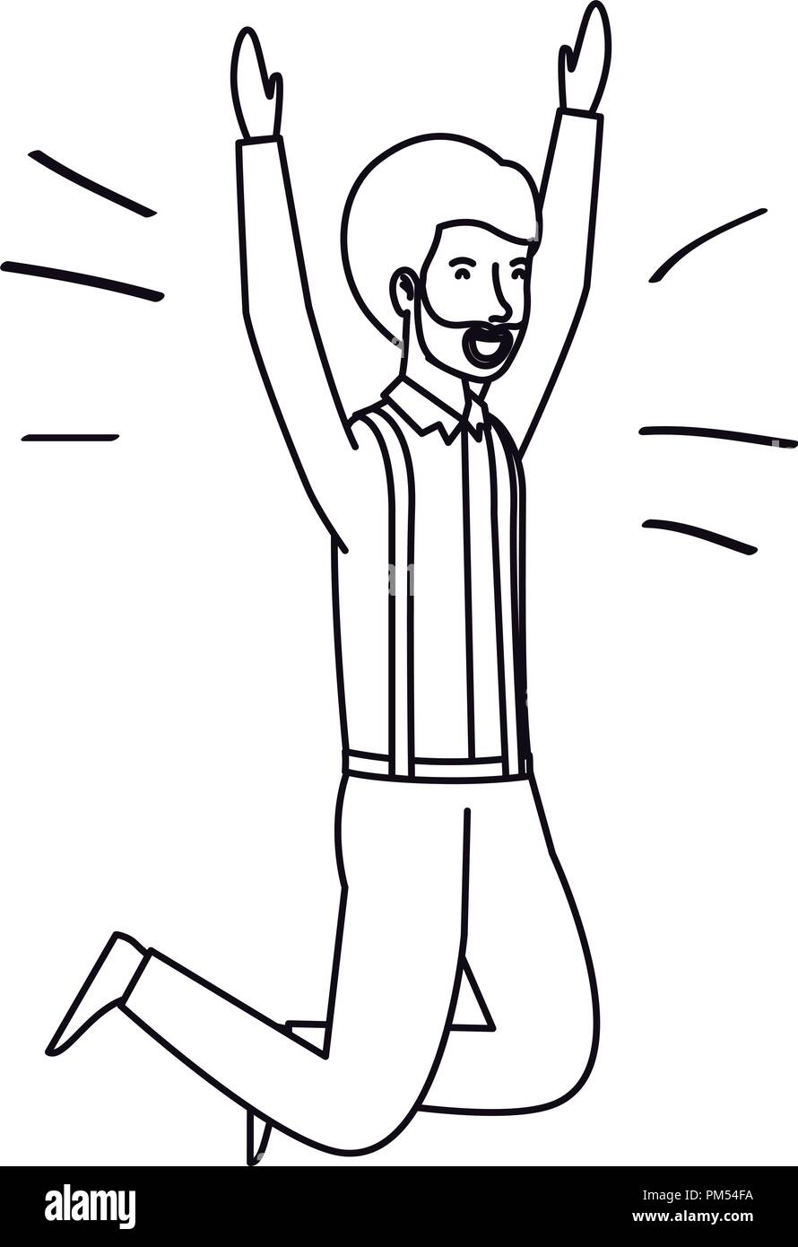 young man celebrating avatar character Stock Vector Image & Art - Alamy