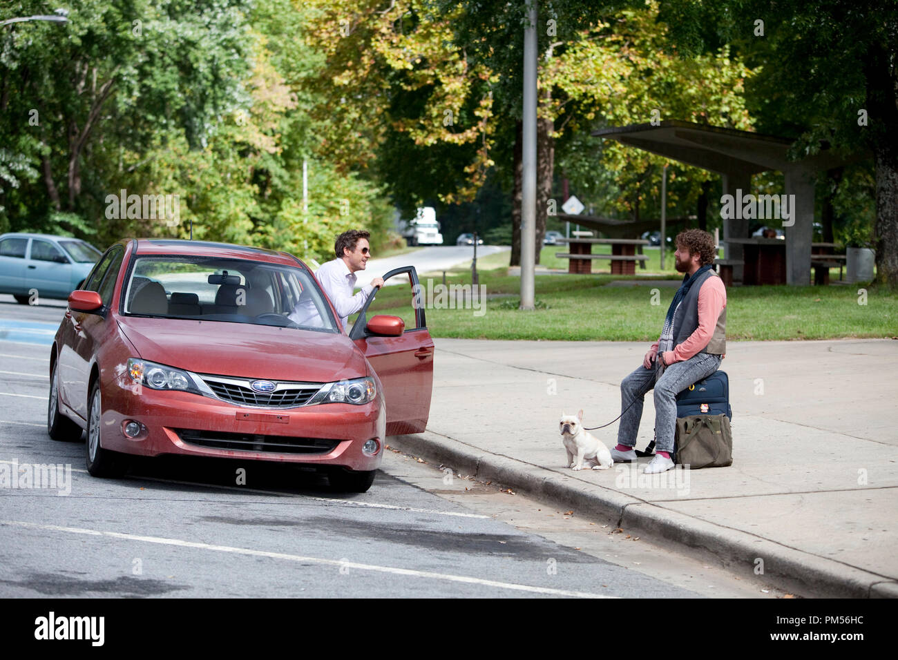 (L-r) ROBERT DOWNEY JR. as Peter Highman and ZACH GALIFIANAKIS as Ethan ...
