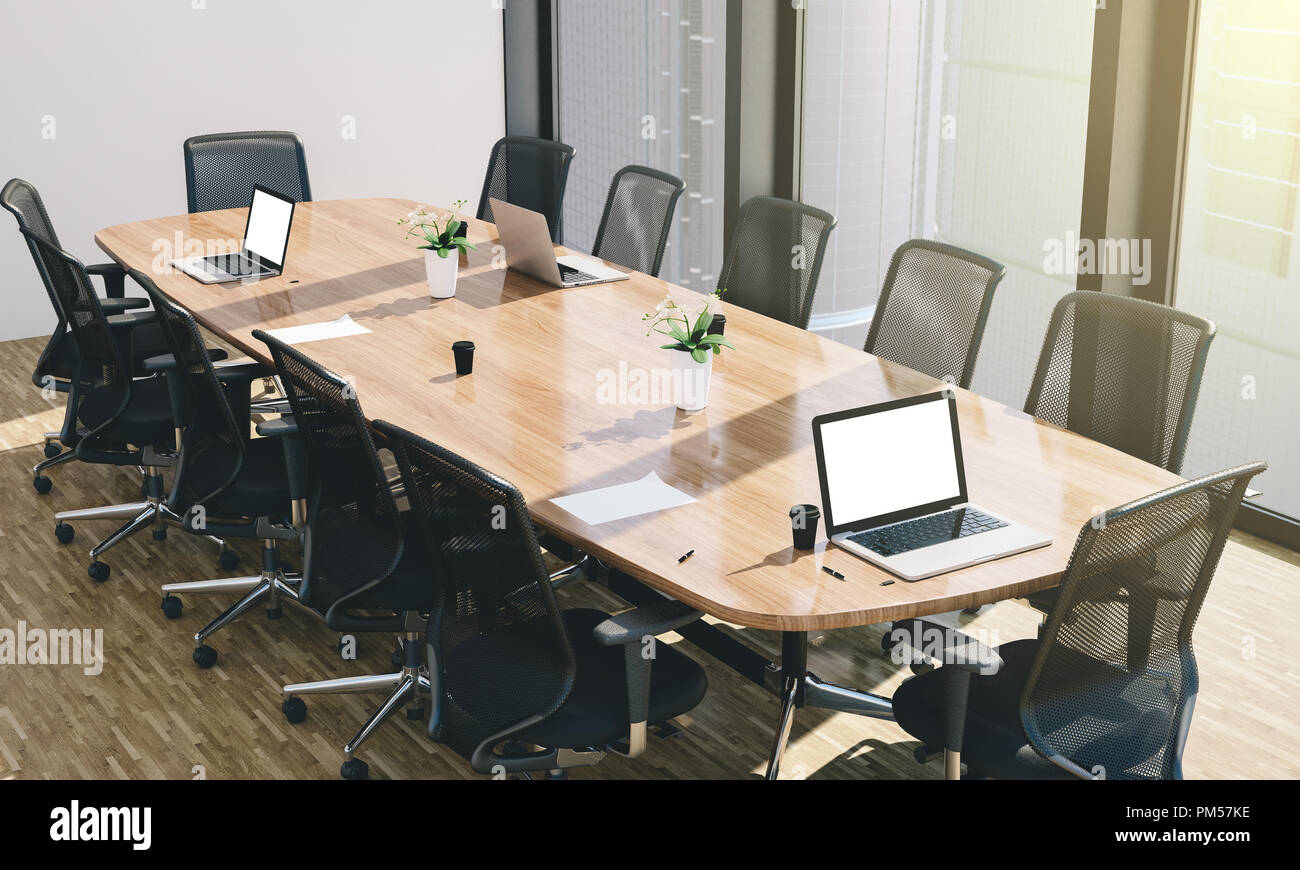conference room 3d rendering Stock Photo - Alamy