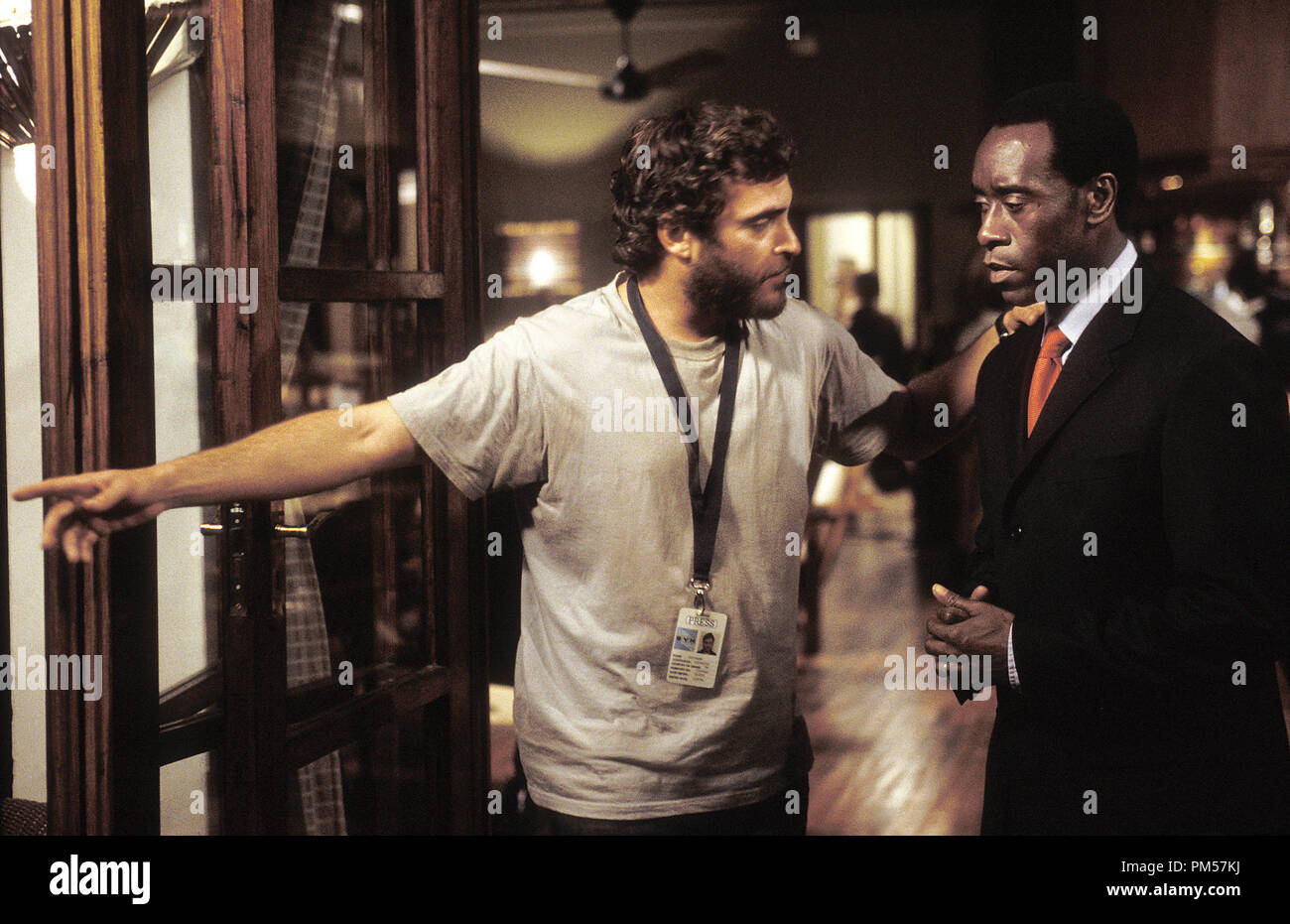 Film Still from "Hotel Rwanda" Joaquin Phoenix, Don Cheadle © 2004 ...