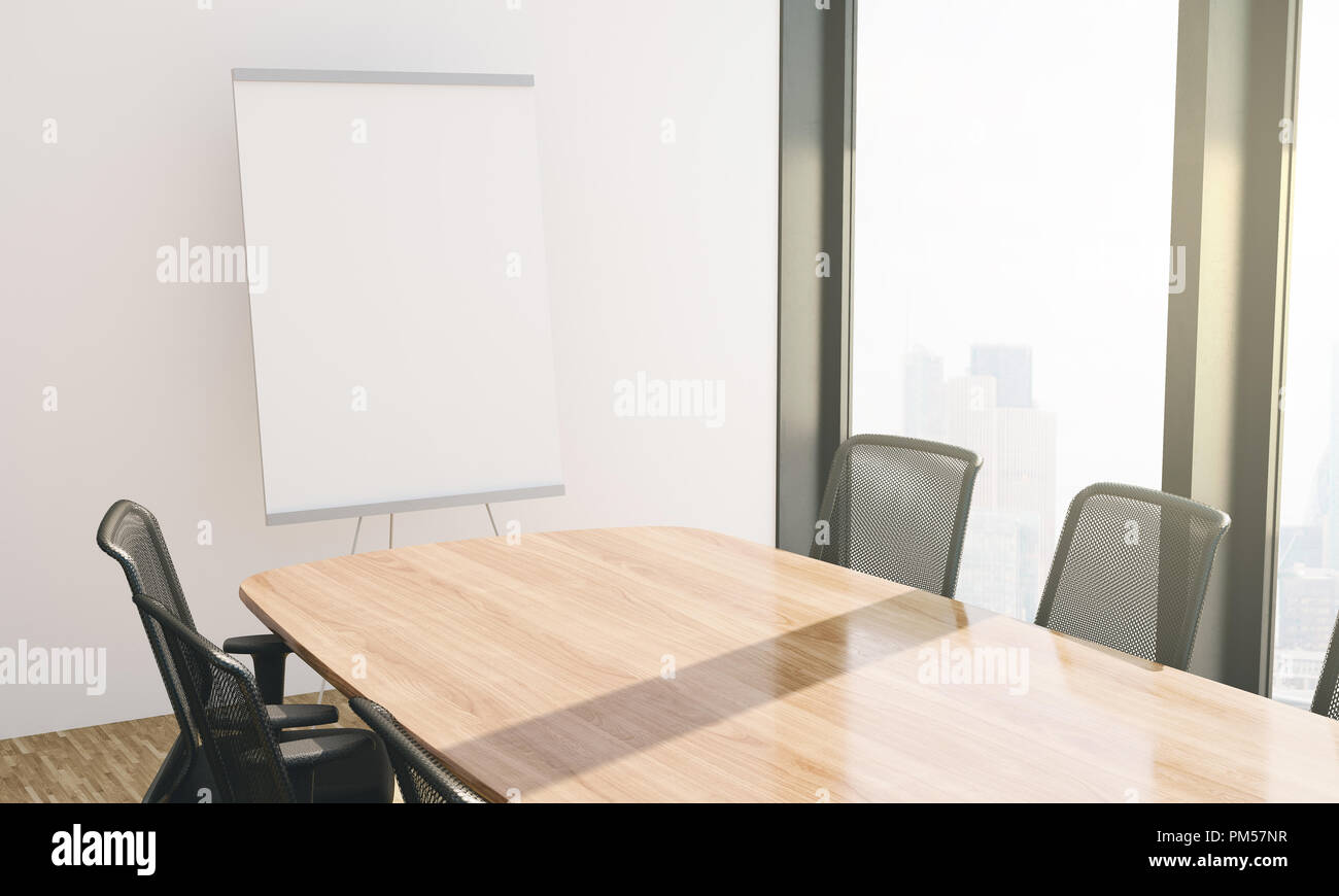 paper business board on conference room 3d rendering Stock Photo - Alamy