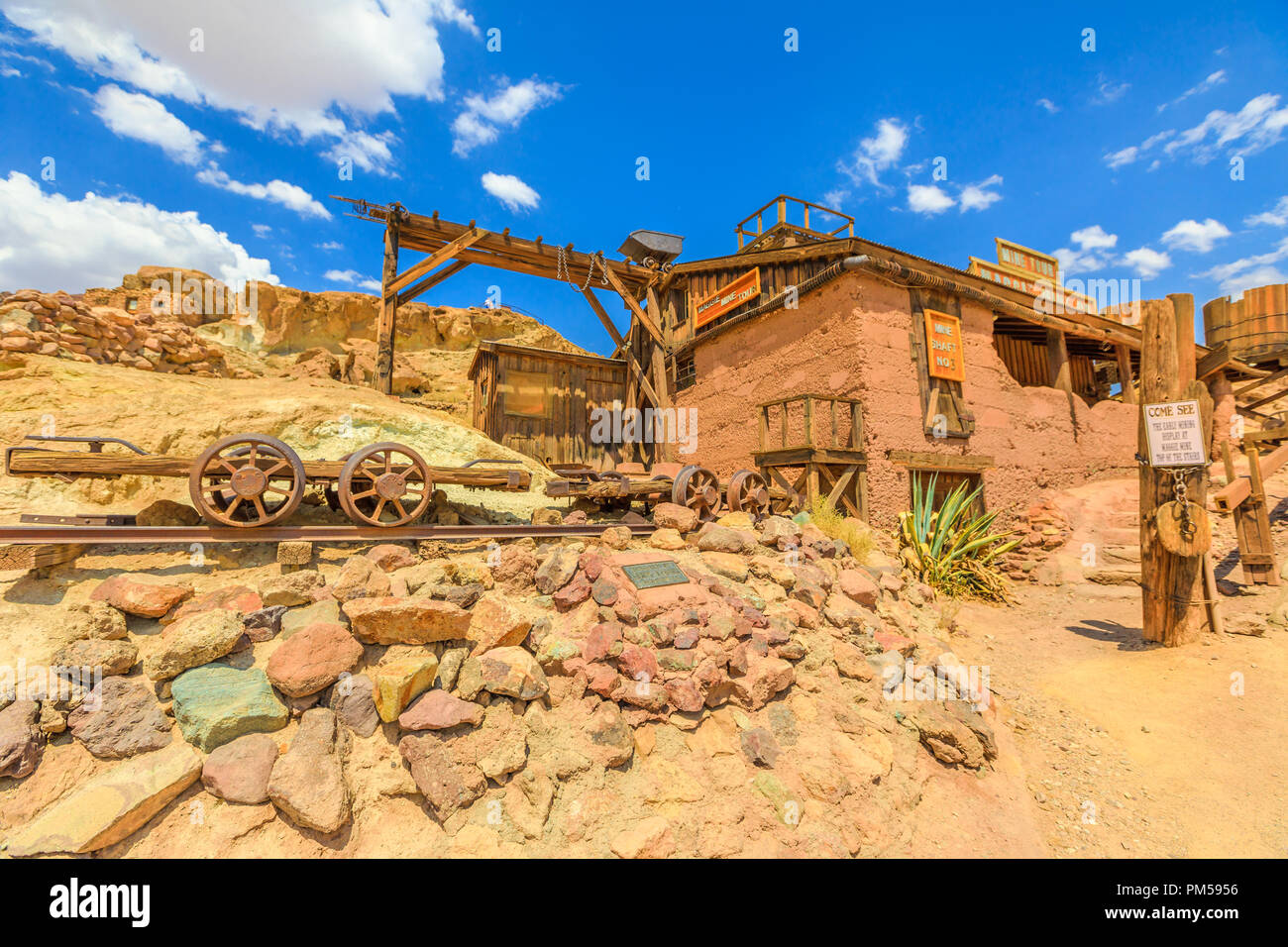 Calico and abandoned gold and silver mines. Calico is a ghost town, and ...