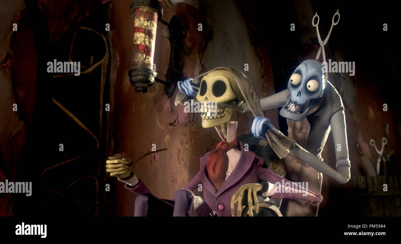 Studio Publicity Still from "Corpse Bride" Dead Pipe Smoker, Scissors ...