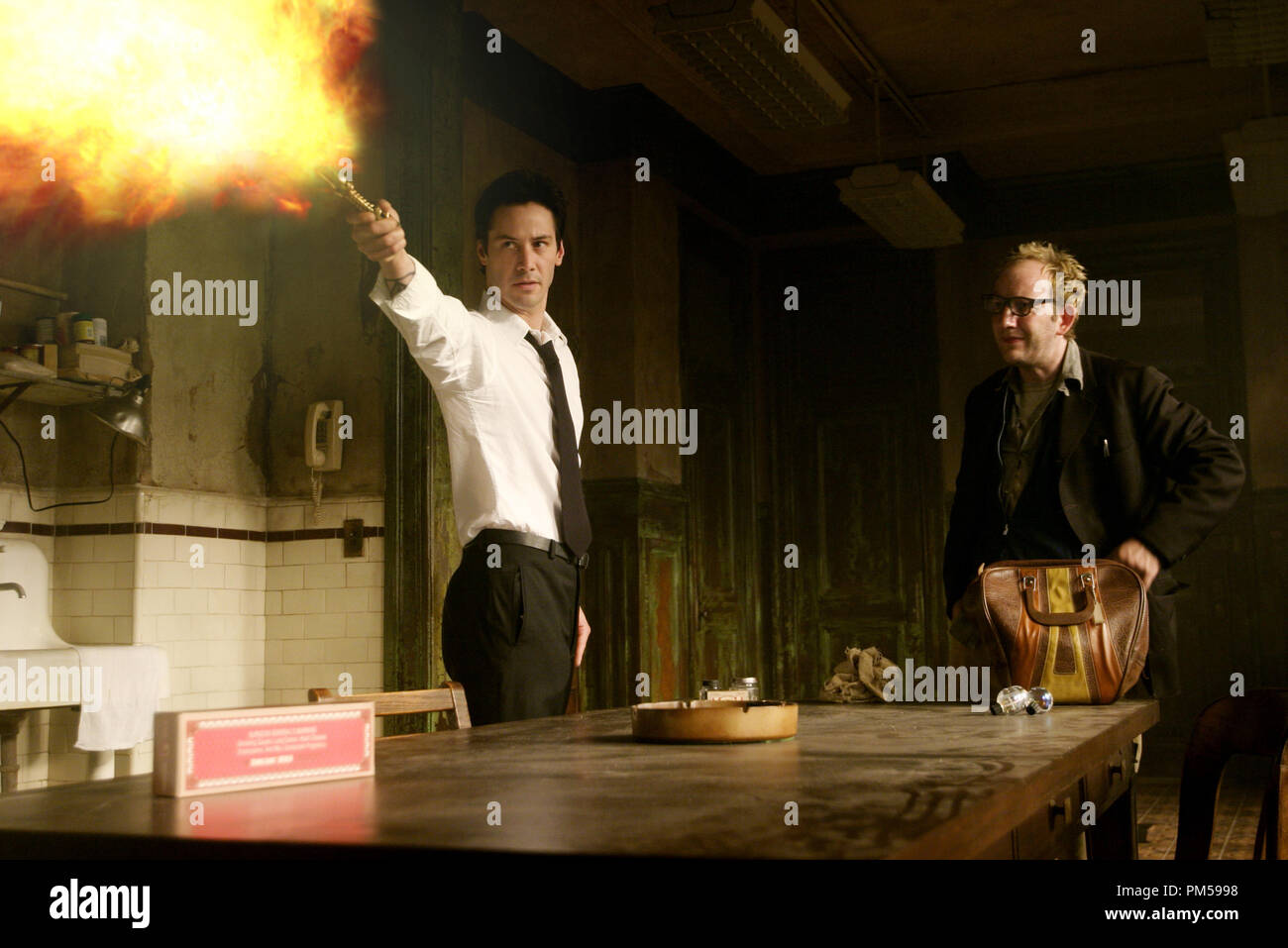Studio Publicity Still from "Constantine" Keanu Reeves, Max Baker ...