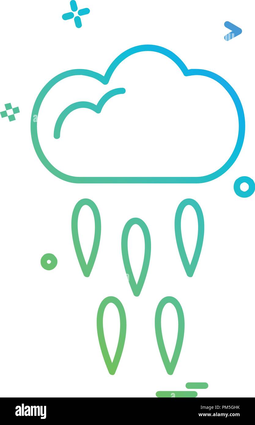 Rain icon design vector Stock Vector Image & Art - Alamy