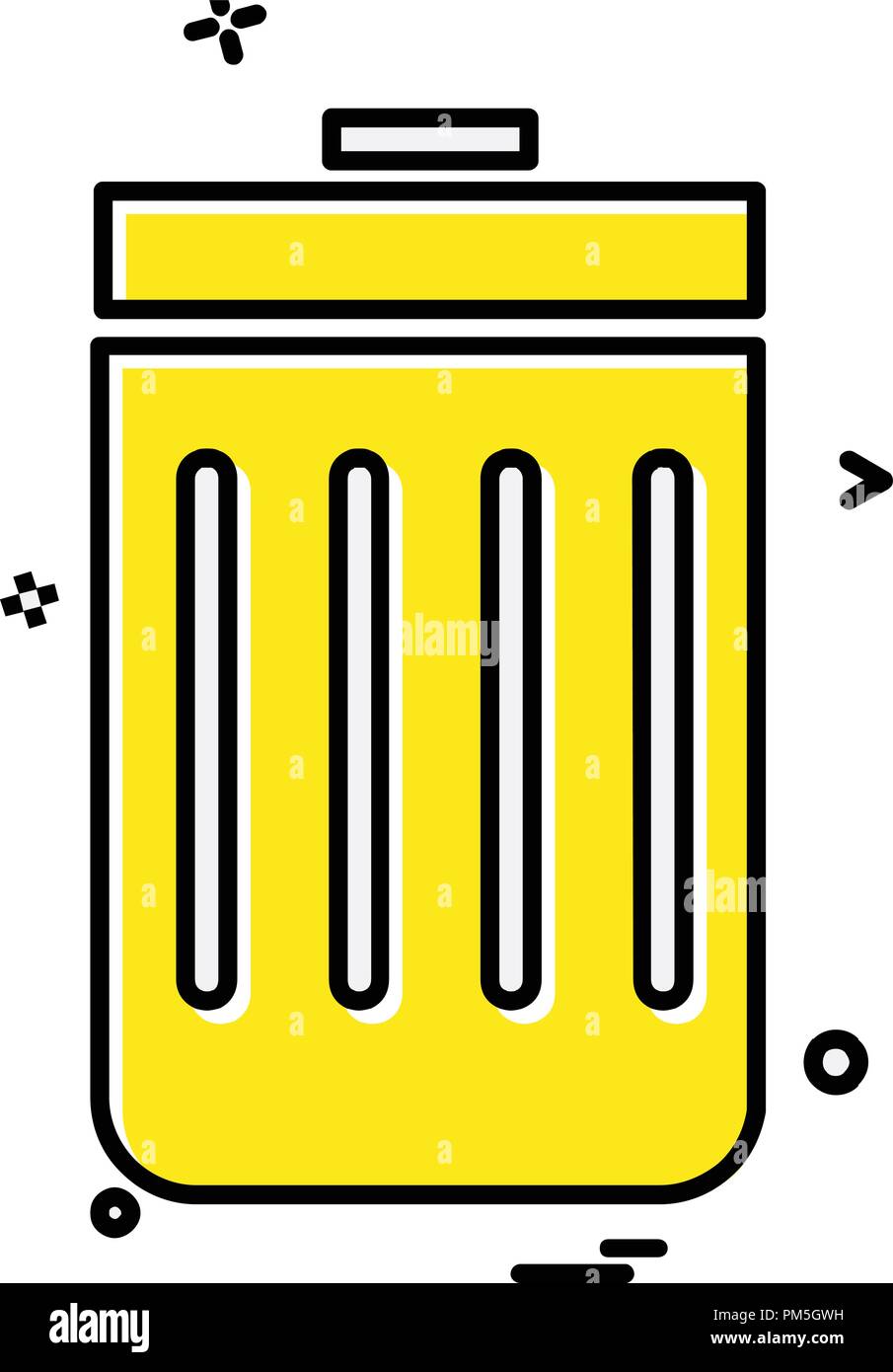 Trash icon design vector Stock Vector Image & Art - Alamy