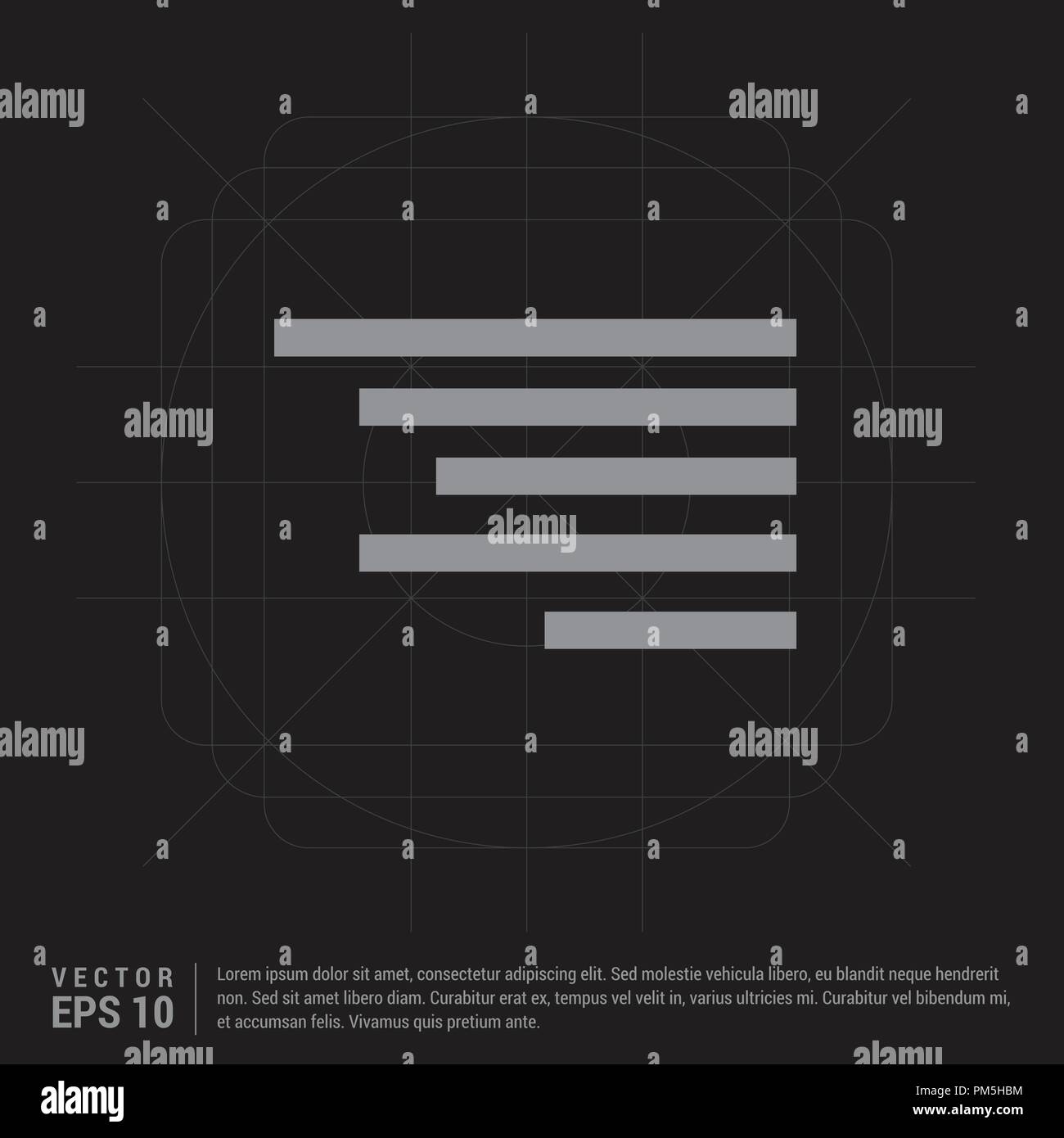 Document align icon - Black Creative Background - Free vector icon ...