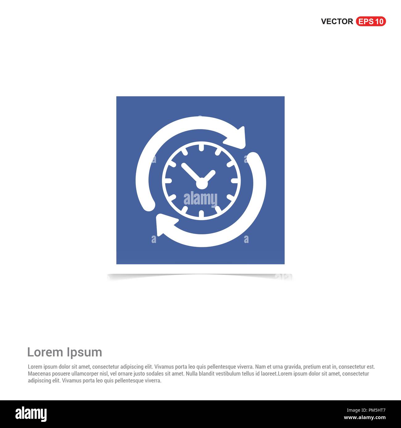 Clock Icon - Blue photo Frame Stock Vector Image & Art - Alamy