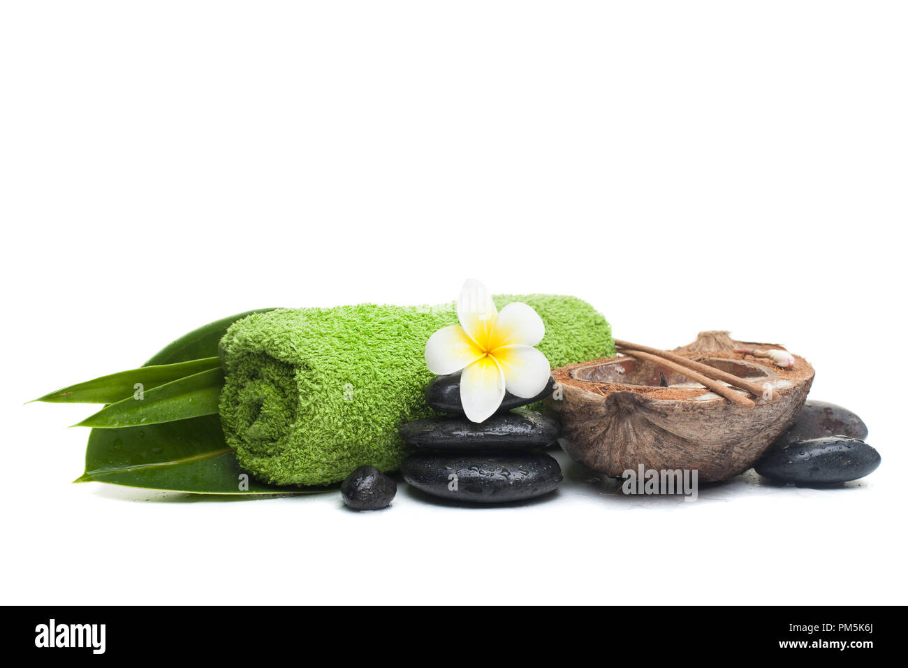 spa tropical objects for relax therapy on white background Stock Photo ...
