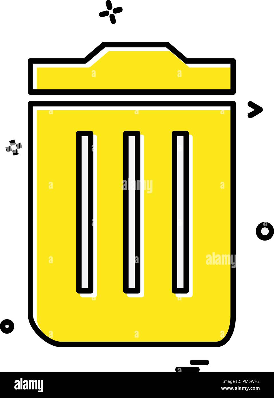 Trash icon design vector Stock Vector Image & Art - Alamy
