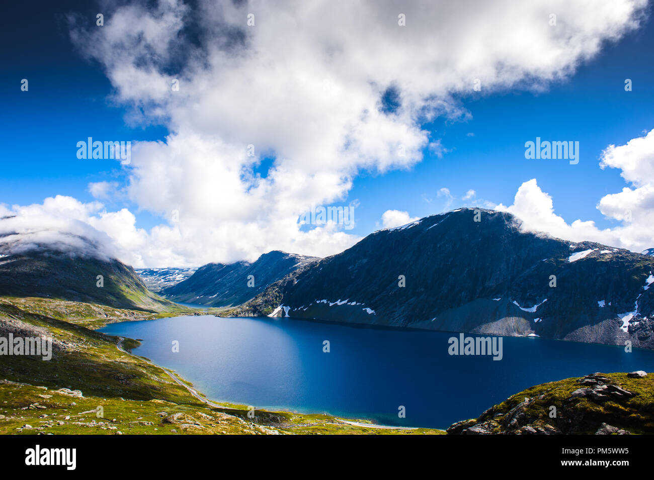 Mountain Dalsnibba landscape in Geiranger fjord, Norway Stock Photo - Alamy