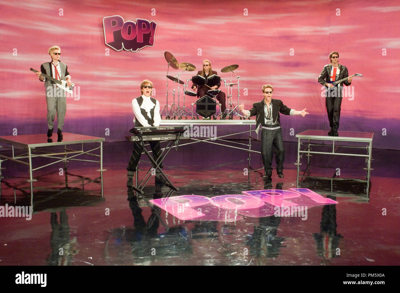 Studio Publicity Still from "Music and Lyrics" Nicholas Bacon, Hugh Grant, Dan McMillan, Scott ...