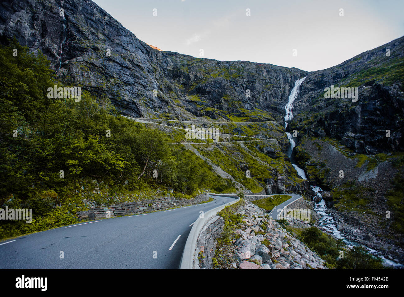 Trollstigen - mountain road in Norway. View from top Stock Photo - Alamy