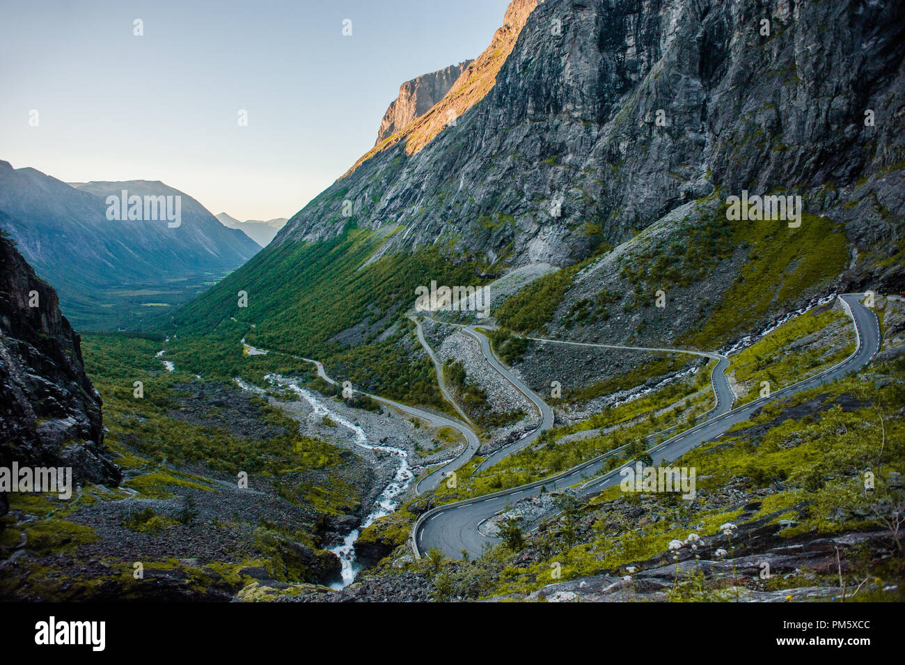 Trollstigen - mountain road in Norway. View from top Stock Photo - Alamy