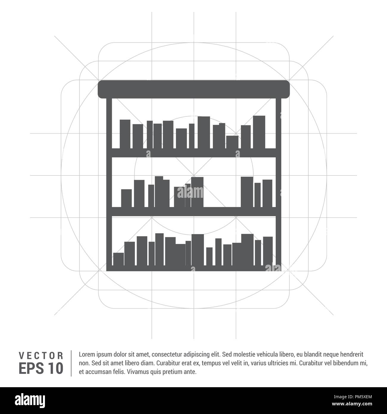 Book Shelf Icon Stock Vector Image & Art - Alamy