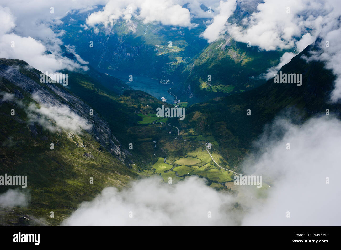 Mountain Dalsnibba landscape in Geiranger fjord, Norway Stock Photo - Alamy